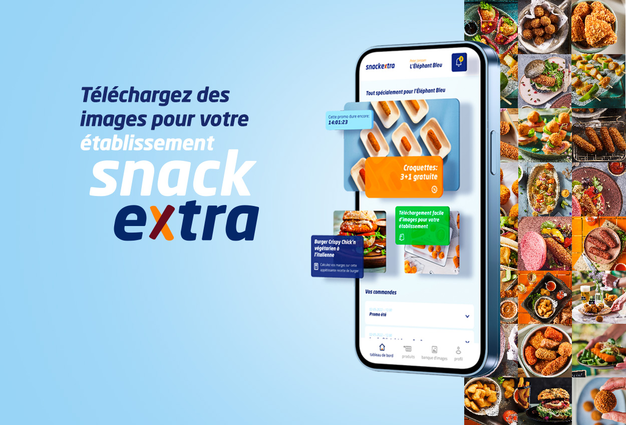 Promoot je menu met smakelijke beelden van onze snacks