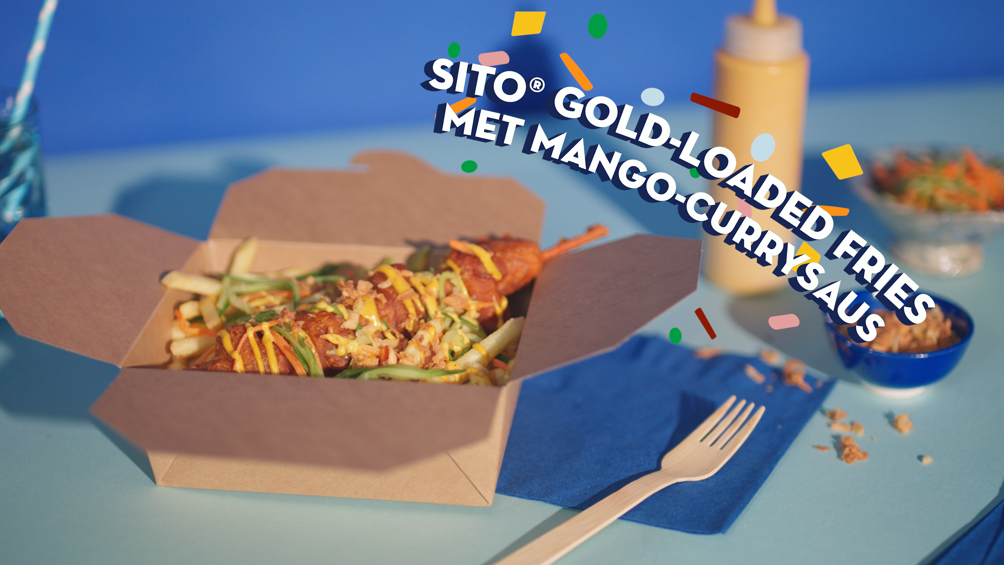Sito® Gold-loaded fries met mango-currysaus